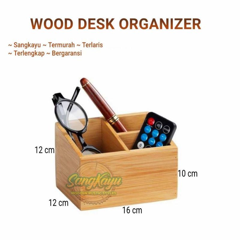 Desk set pen holder tempat pulpen pensil remot alat tulis meja kantor