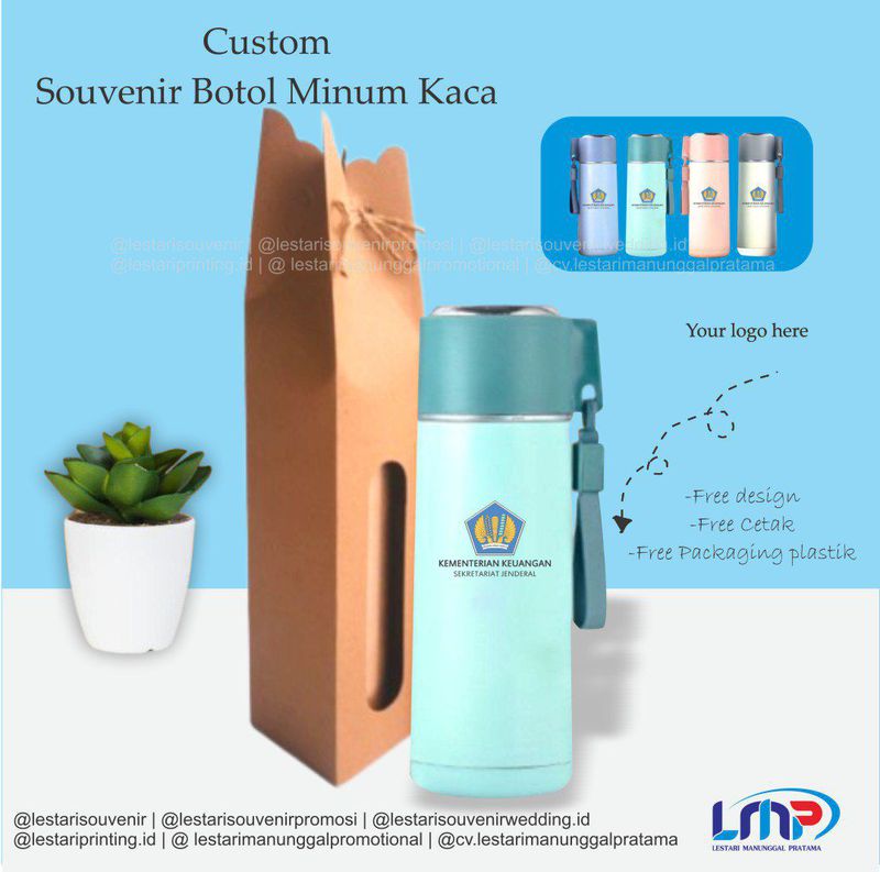 Merchandise Souvenir Botol Minum Motivasi Custom (BMM-04)