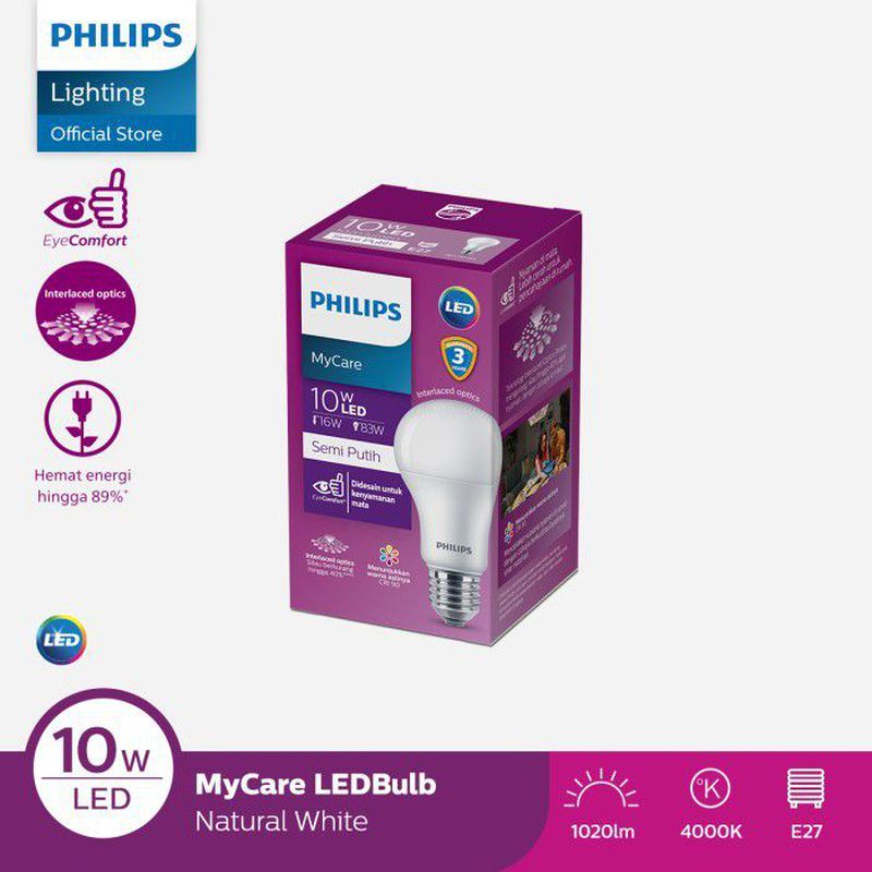 Philips MyCare LEDBulb 10W E27 4000K 230V Cool White