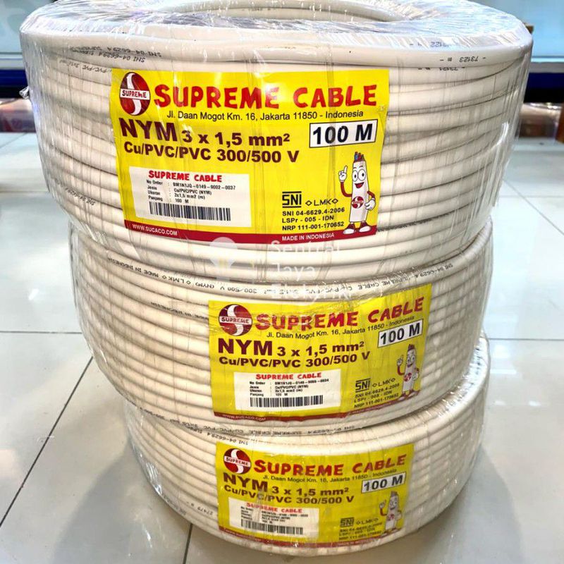 KABEL LISTRIK SUPREME 3X1 5 MM