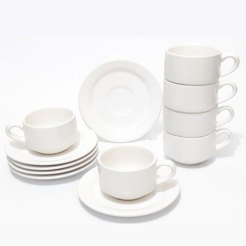 Cangkir - Set Putih Polos -VENESIA