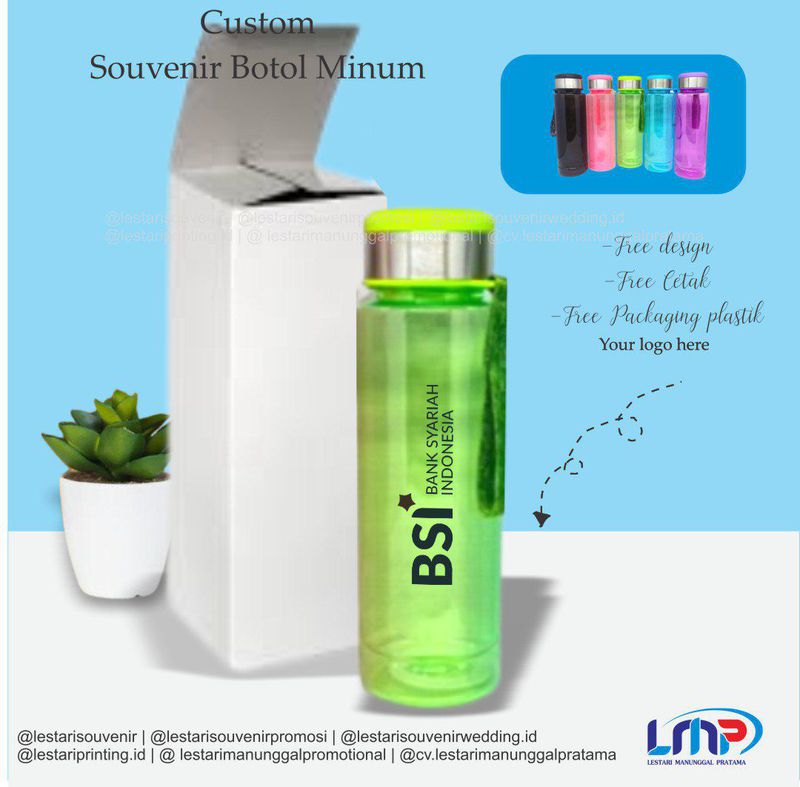 Merchandise Souvenir Botol Minum Motivasi Custom (BMM-06)