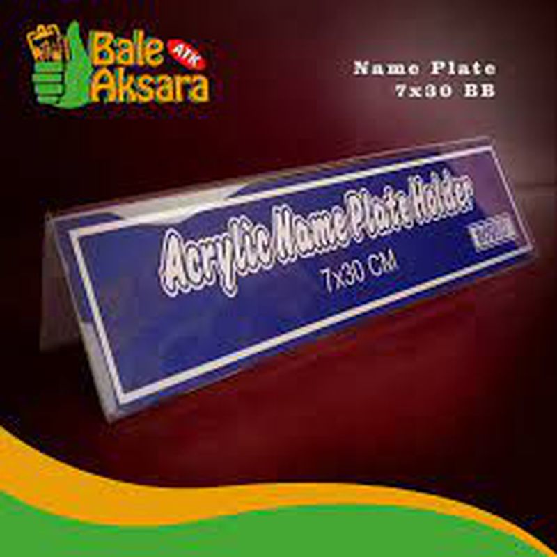 Akrilik Name Plate 7 x 30