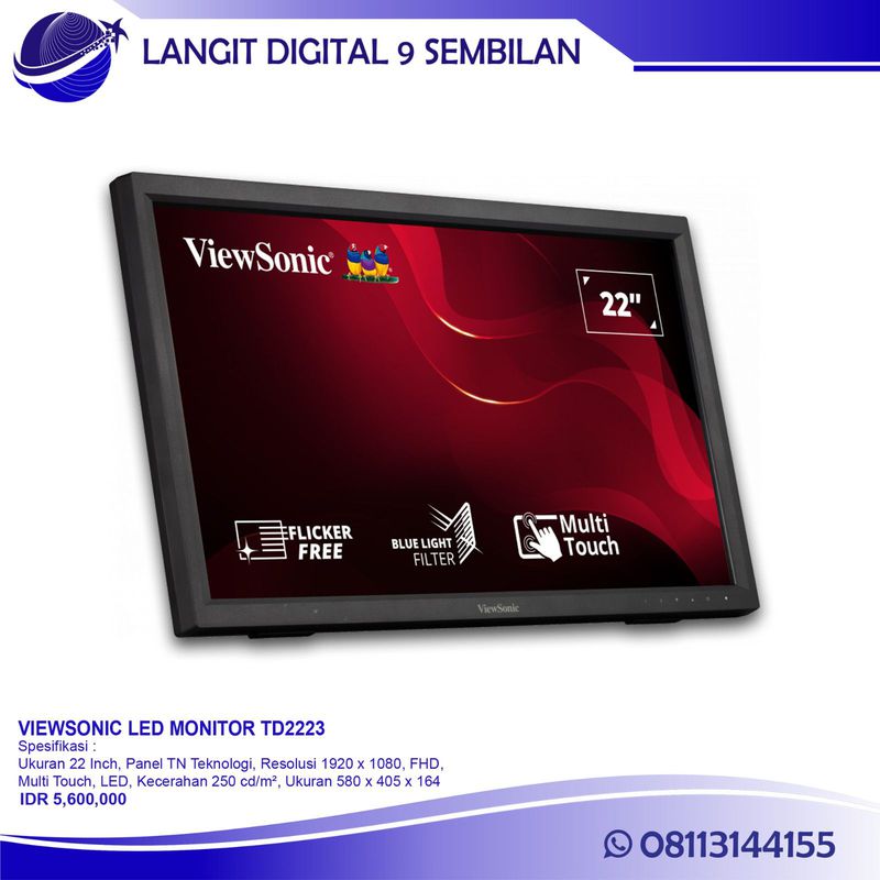 VIEWSONIC LED MONITOR TD2223