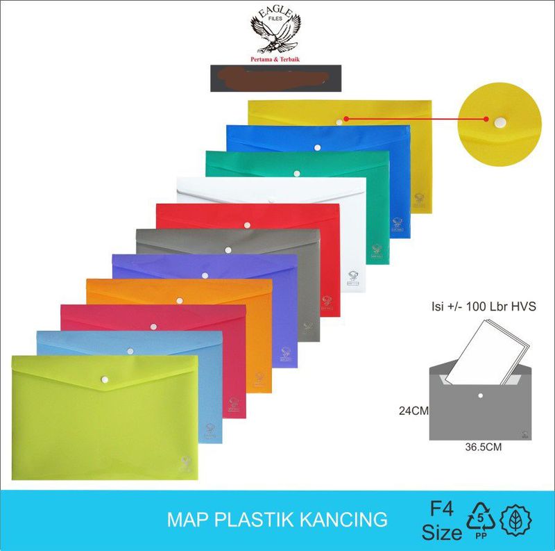 Map Plastik Kancing Folio