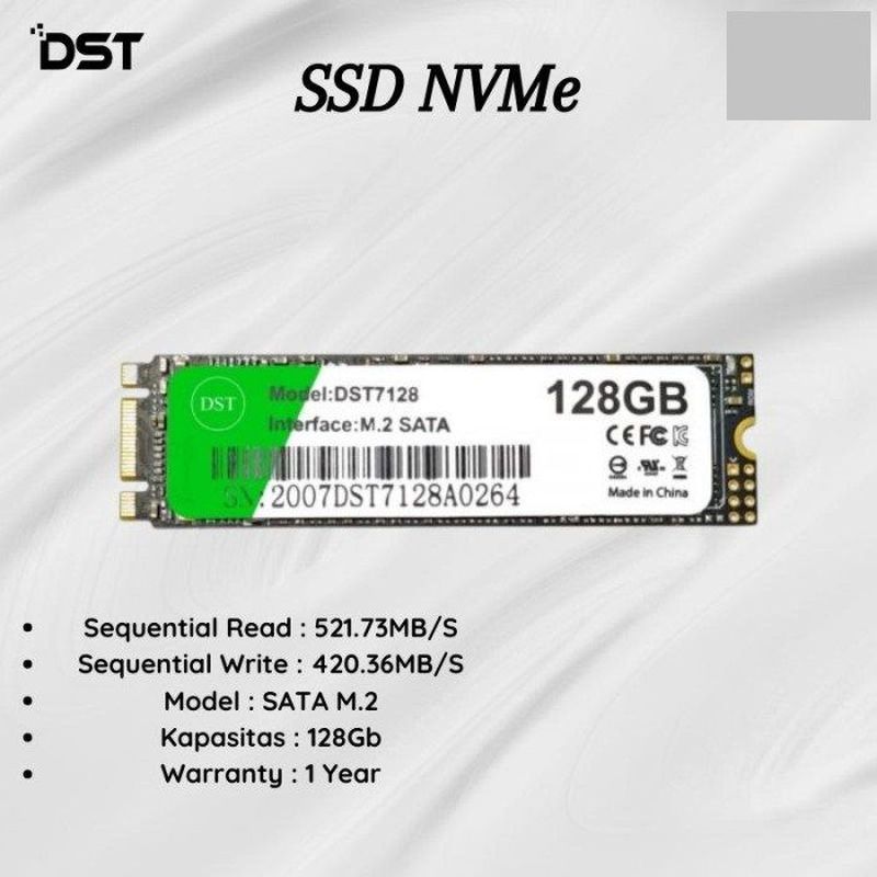 SSD M2 128Gb DST NVMe - SSD M2 NVMe - M2NVMe SSD Laptop dan PC