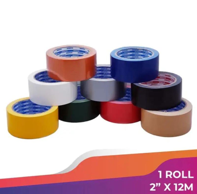 Lakban Kain Hitam 2" Inch x 12m Sazanami Cloth Tape 48mm warna Lantai