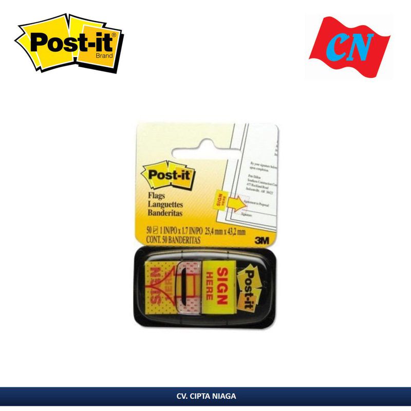 Post It Sign Here 3M