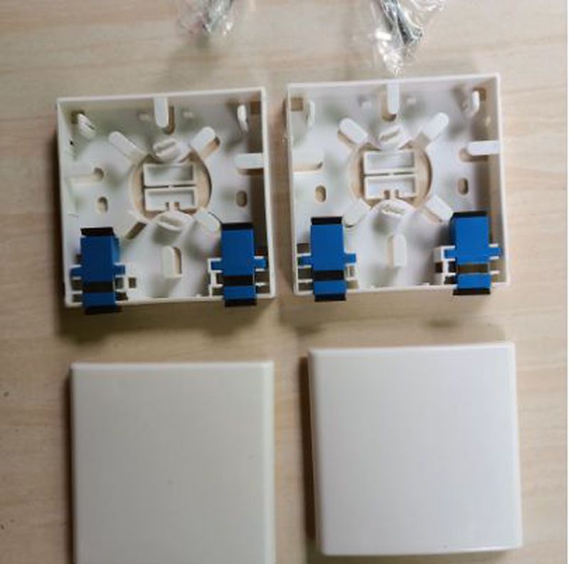 Rosert 2 Port SC adafter Fiber Optic FTTH + Instalasi - FNR 0063