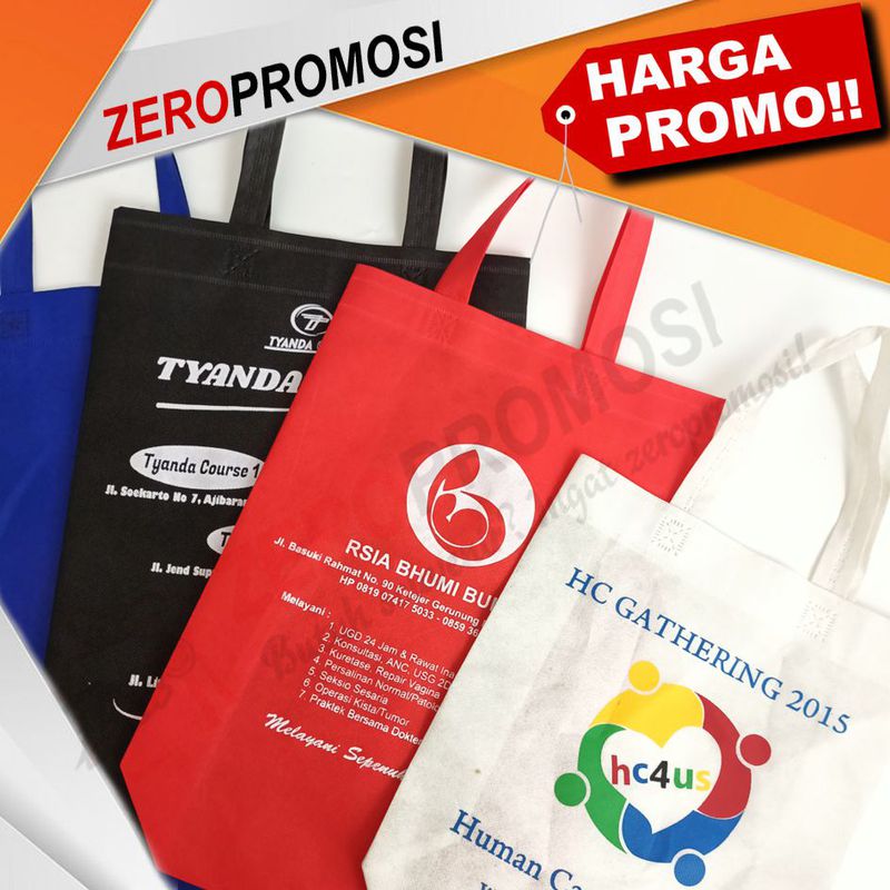 Tas Spunbond Model Box Packaging Kue Custom Promosi