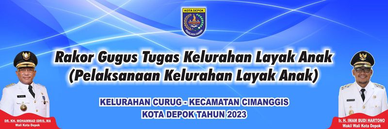 Spanduk Kegiatan Rakor Gugus Tugas Kelurahan Layak Anak