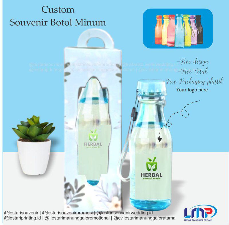 Merchandise Souvenir Botol Minum Motivasi Custom (BMM-08)