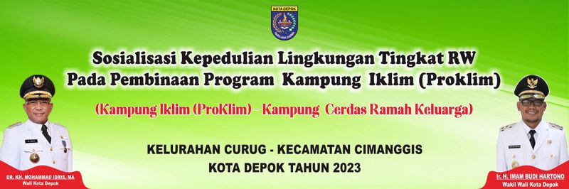 Spanduk Kegiatan Sosialisasi Kepedulian Lingkungan Tingkat RW (ProKlim)
