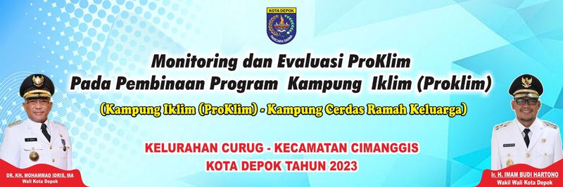 Spanduk Kegiatan Monitoring dan Evaluasi ProKlim