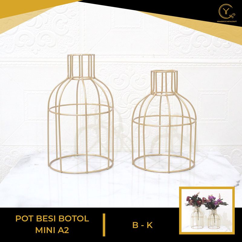 POT BESI BOTOL MINI - POT HIAS - POT BESI - POT MINI - TEMPAT BUNGA ...