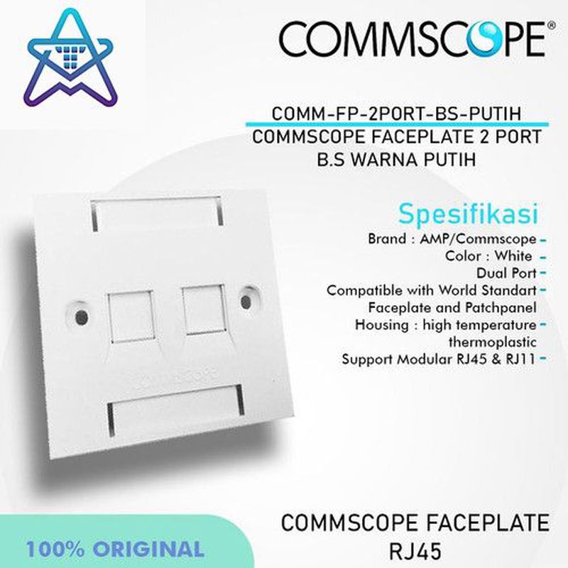 AMP Faceplate Dan Modular Jack CAT6