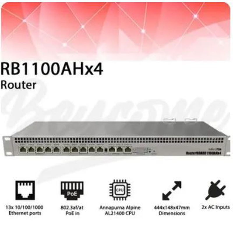 Router Board Mikrotik Rb1100ahx4 Gigabit Ethernet Ports Setting