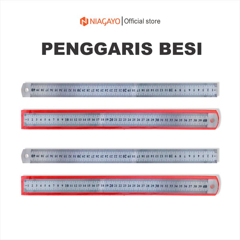Penggaris besi 40 cm