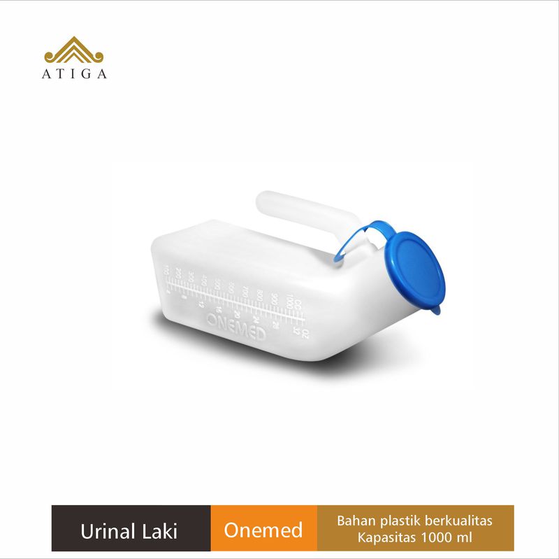 Atiga Onemed Urinoir Urinal Plastik Laki Dengan Tutup