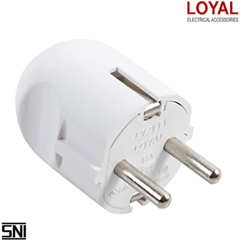 STEKER ARDE LOYAL BULAT PUTIH LY-933 COLOKAN 2P