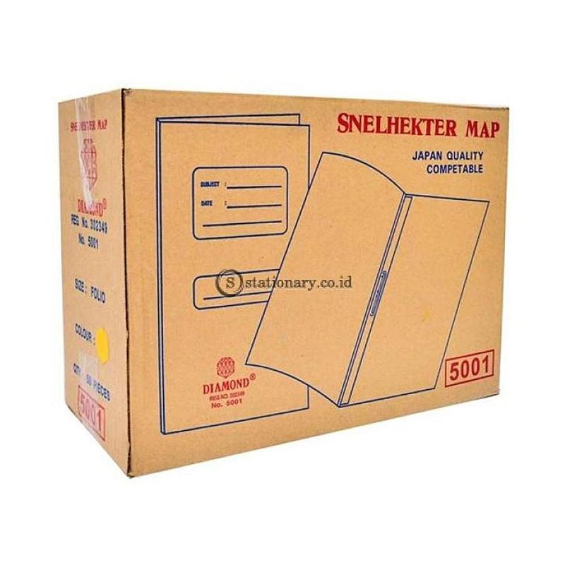(1 Box = 50pcs) Map Snelhekter Diamond 5001 Folio / Map Kertas F4 - Merah
