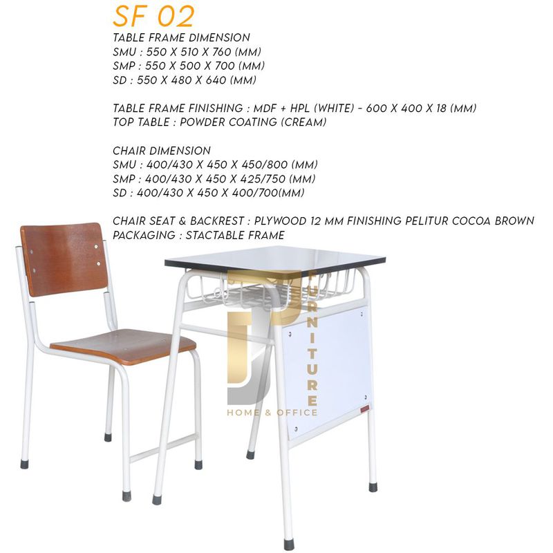Meja Sekolah - Kursi Sekolah - Phoenix Kursi & Meja Sekolah SF 02