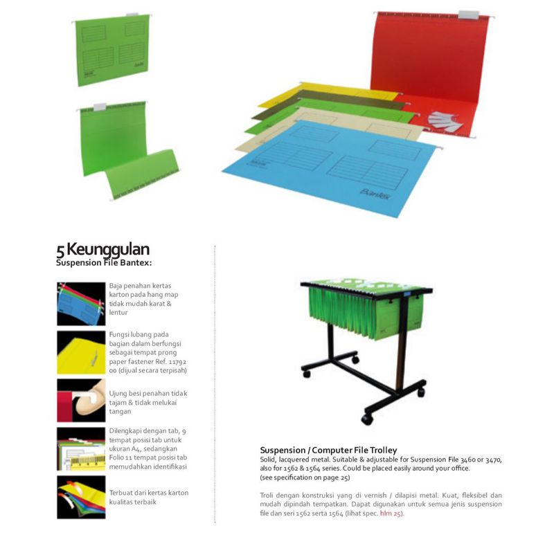 Hang Map/Suspension Files (map gantung) - Biru