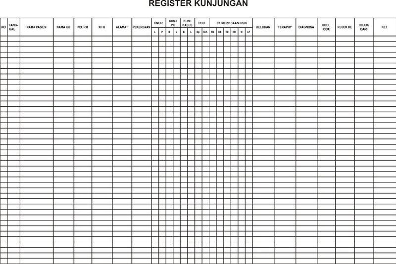Buku Register Kunjungan
