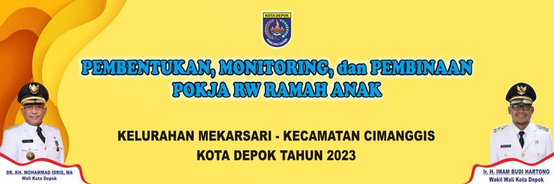 Spanduk Kegiatan Pembentukan Pokja RW Ramah Anak