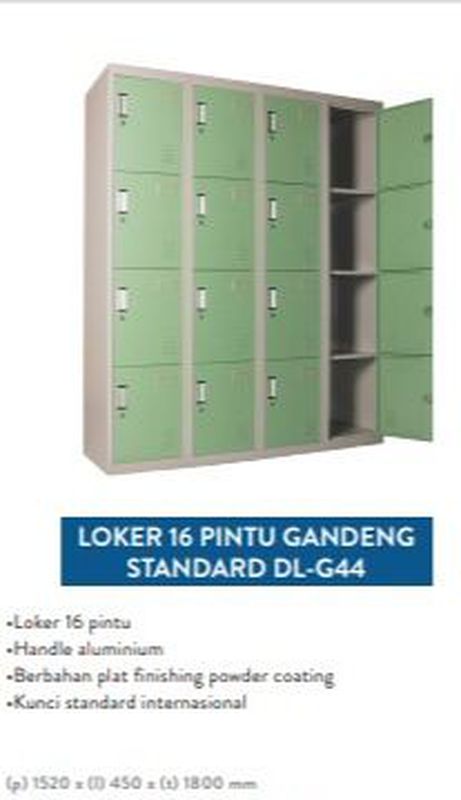 Loker 16 Pintu Gandeng Standard (DL-G44)