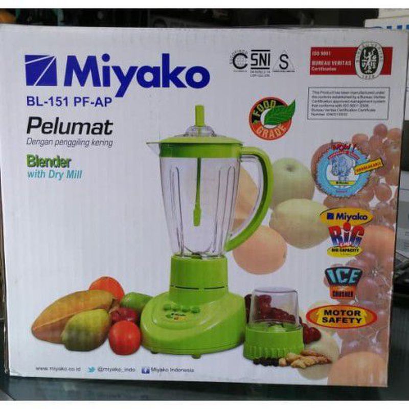BLENDER MIYAKO BL-151 PF-AP (PLASTIK / 2 LITER) - DENGAN DRY MILL