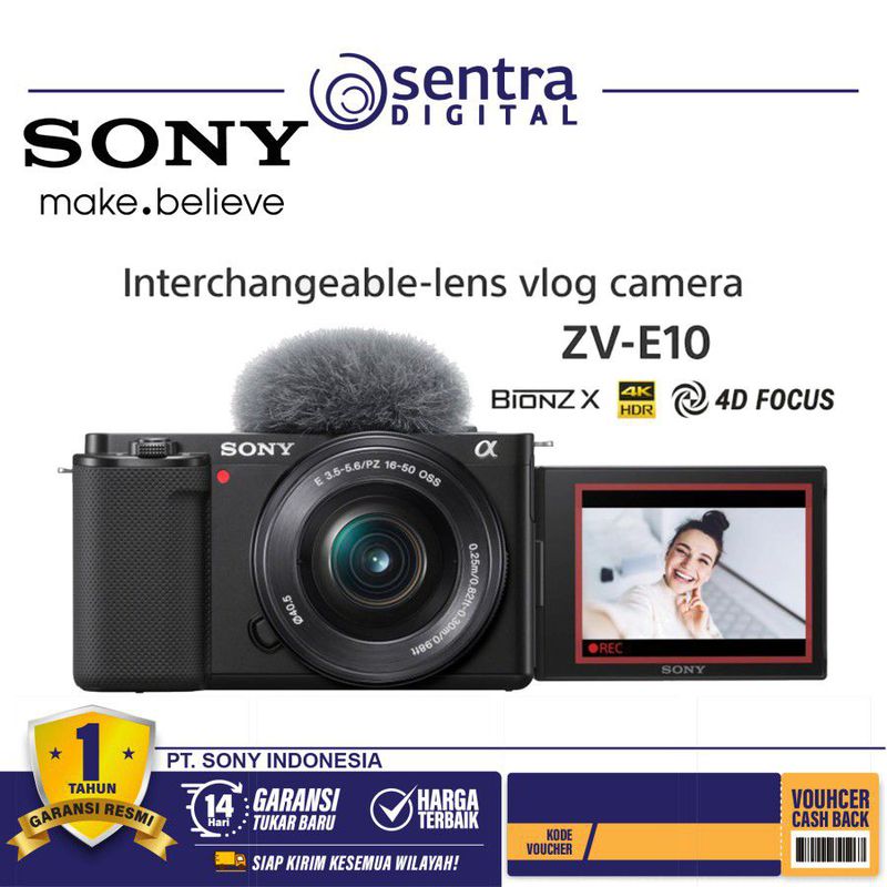 Sony Alpha ZV-E10 / ZVE10 Sentra Digital Surabaya - Putih