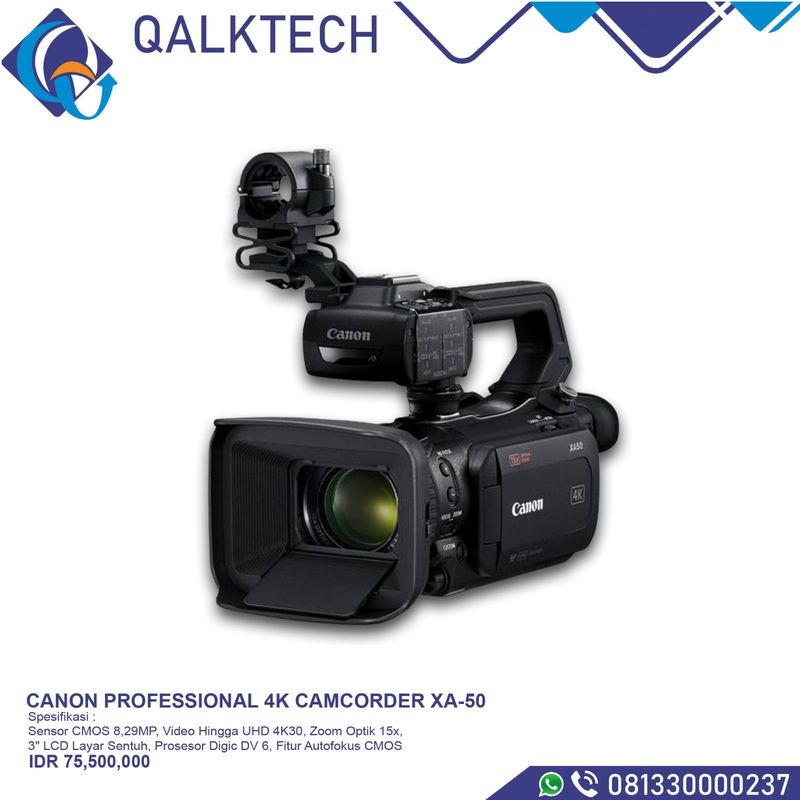 CANON PROFESSIONAL 4K CAMCORDER XA-50