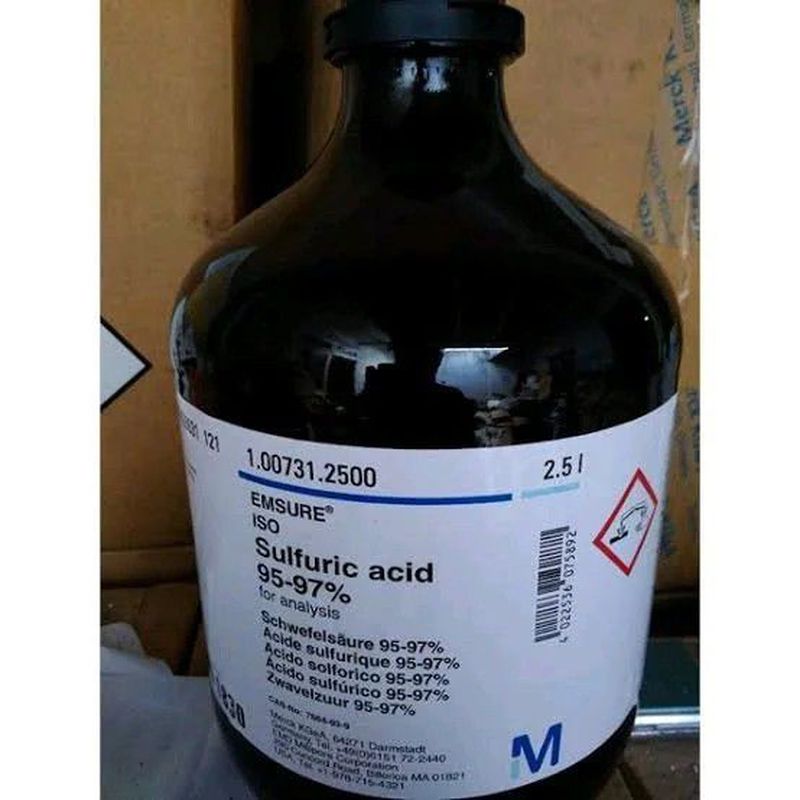 SULFURIC ACID 95-97% FOR ANALYSIS EMSURE; 2,5 Liter