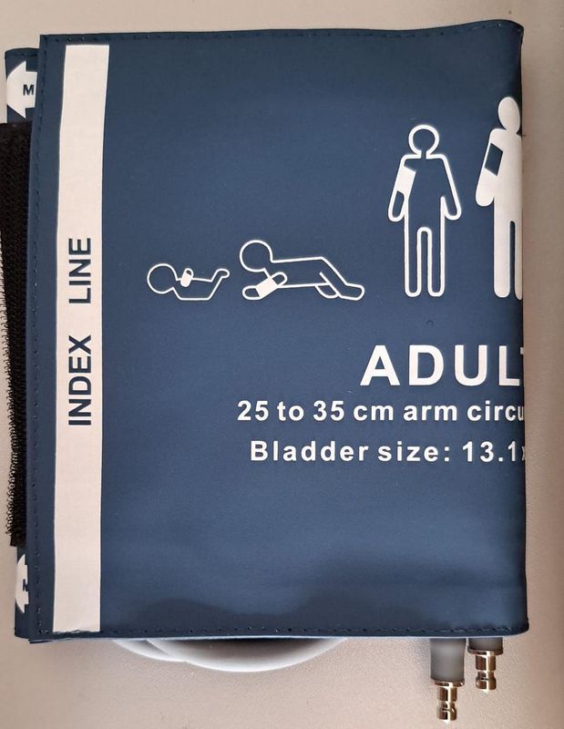 Adult reusable cuff double tube with connector