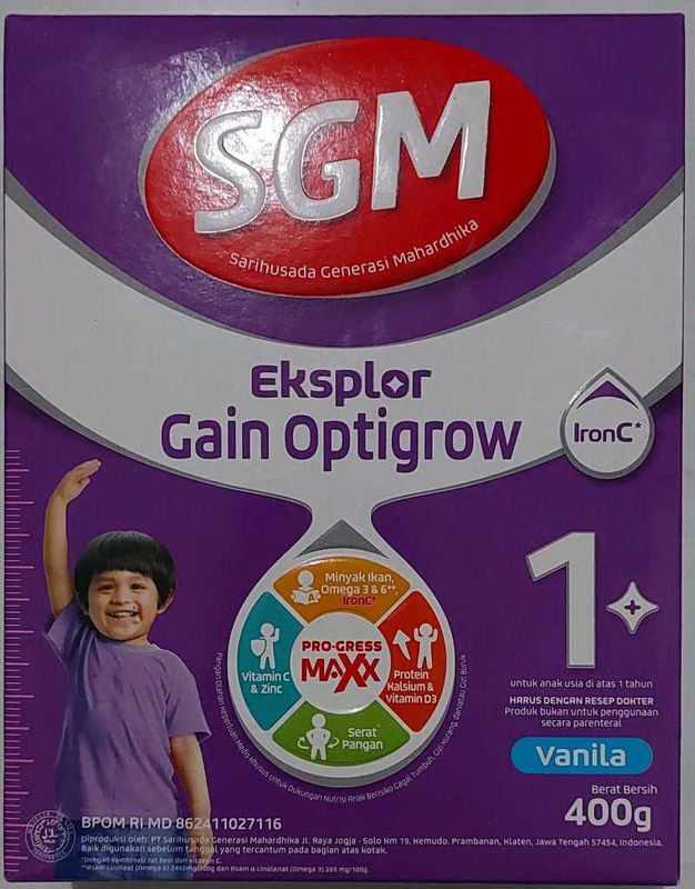 SGM EKSPLOR GAIN OPTIGROW 1-5 TAHUN 400 GRAM