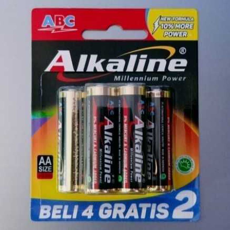 BATERAI AA (ISI 6) ALKALINE