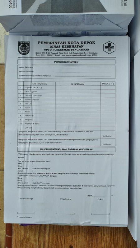 Form Pemberian Informasi F4