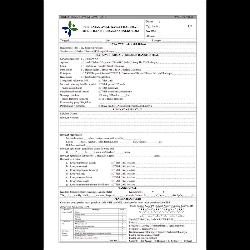 RM/3.7c/2020 Penilaian Awal Gawat Darurat Medis dan Kebidanan Ginekologi