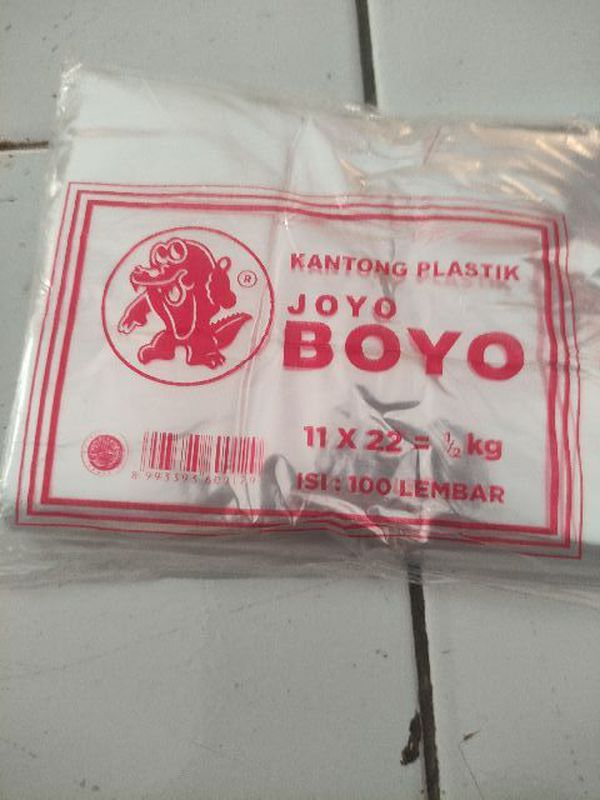 Plastik bening 1/2 kg ukuran 11 x 22