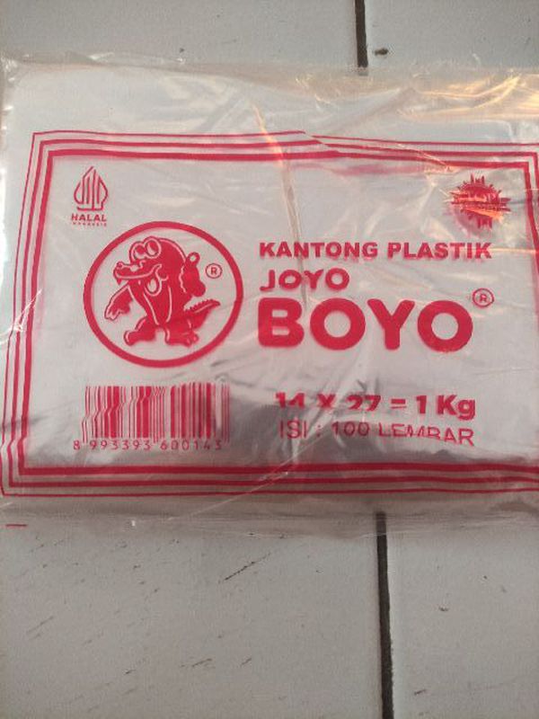 Plastik Bening 1 kg dengan ukuran 14 x 27