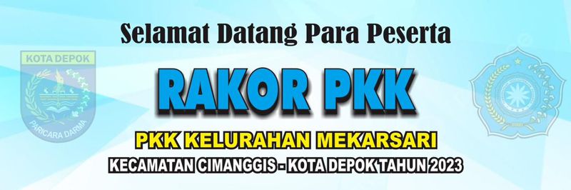 Spanduk Selamat Datang Kegiatan Rakor PKK