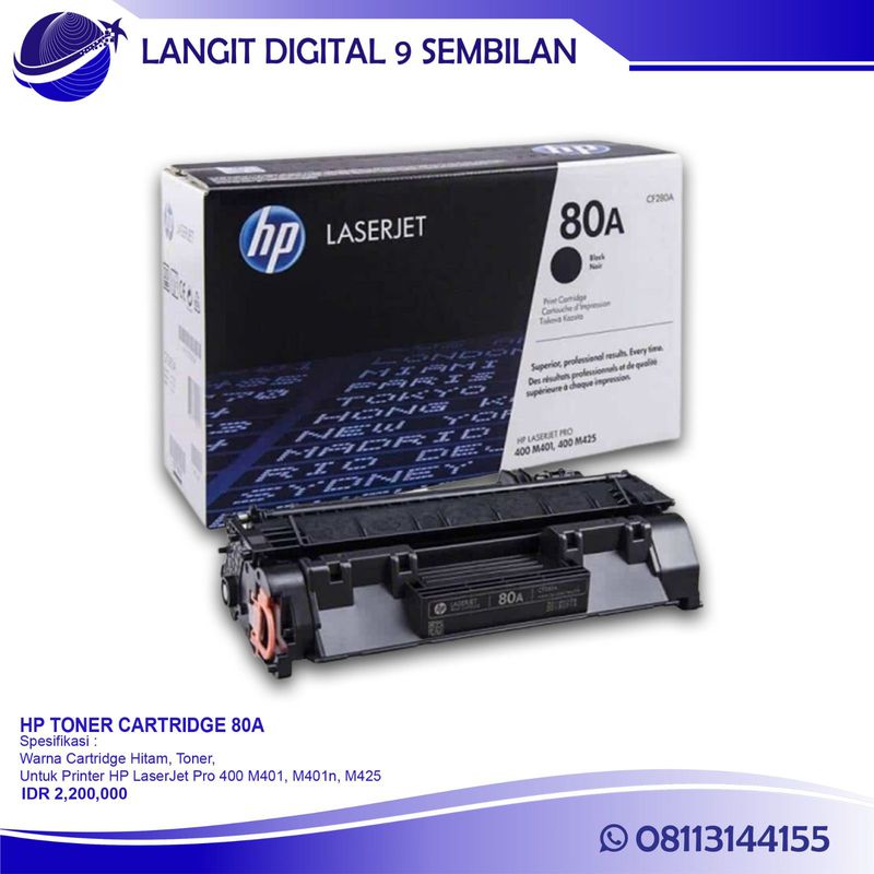 HP TONER CARTRIDGE 80A