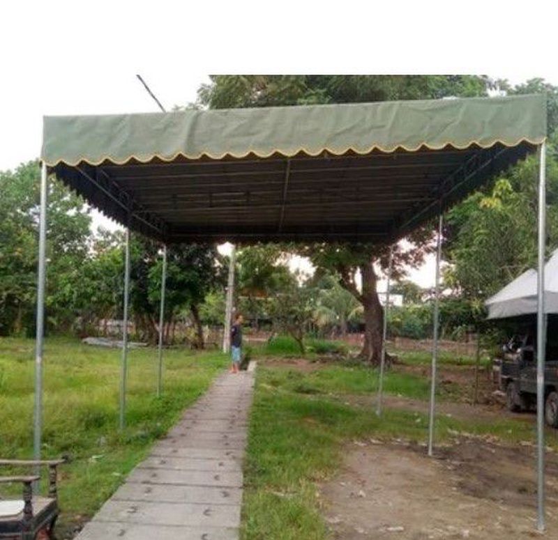 Tenda pesta Pipa Galvanis atap Terpal