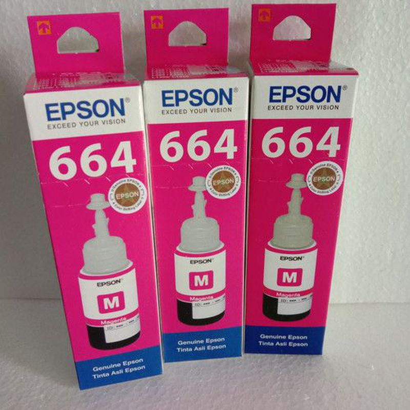 Tinta Printer Epson 664 Magenta/Merah