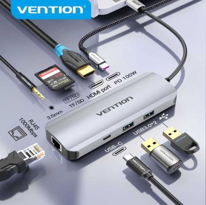 Vention 9 in 1 USB C Hub Docking Station Type-C to USB