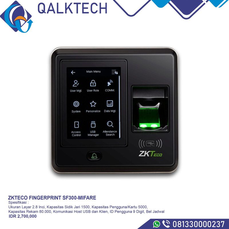 ZKTECO FINGERPRINT SF300-MIFARE