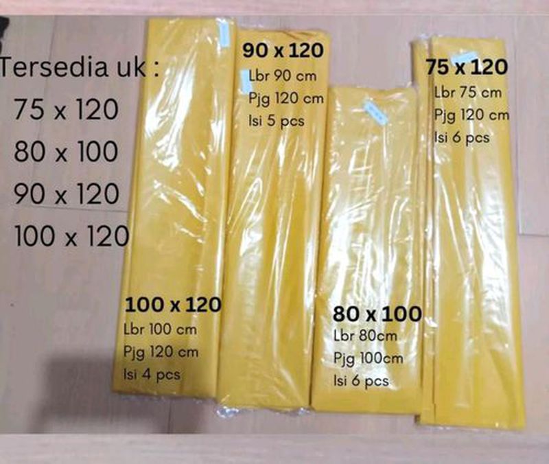Plastik Sampah Warna Kuning Uk. 75 cm x 120 cm (6 Lembar)