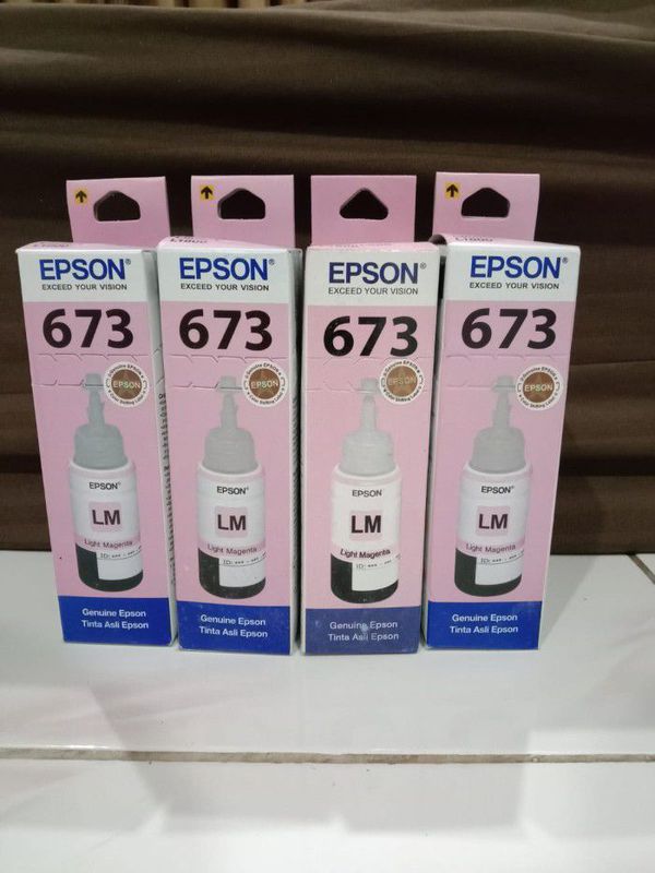 Refill Tinta Printer Epson L1800 Light Magenta 673