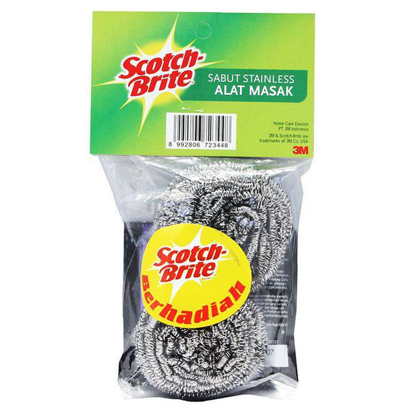Scotch Brite 2 pcs Sabut Stainless Sabut Kawat Cuci Piring